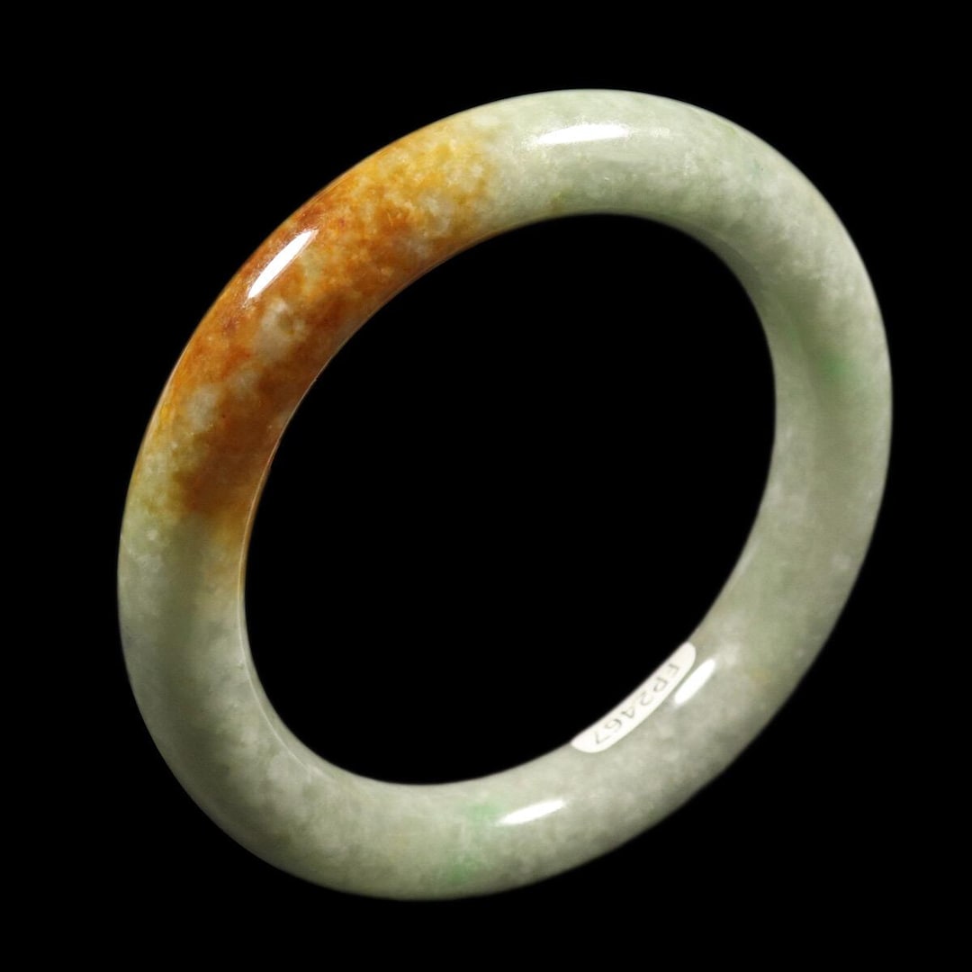 VINTAGE Medium Jadeite Green/brown Jade Bangle Size 58mm F987 - Etsy