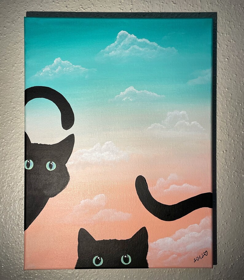 Sunset Kitty Cats - Etsy