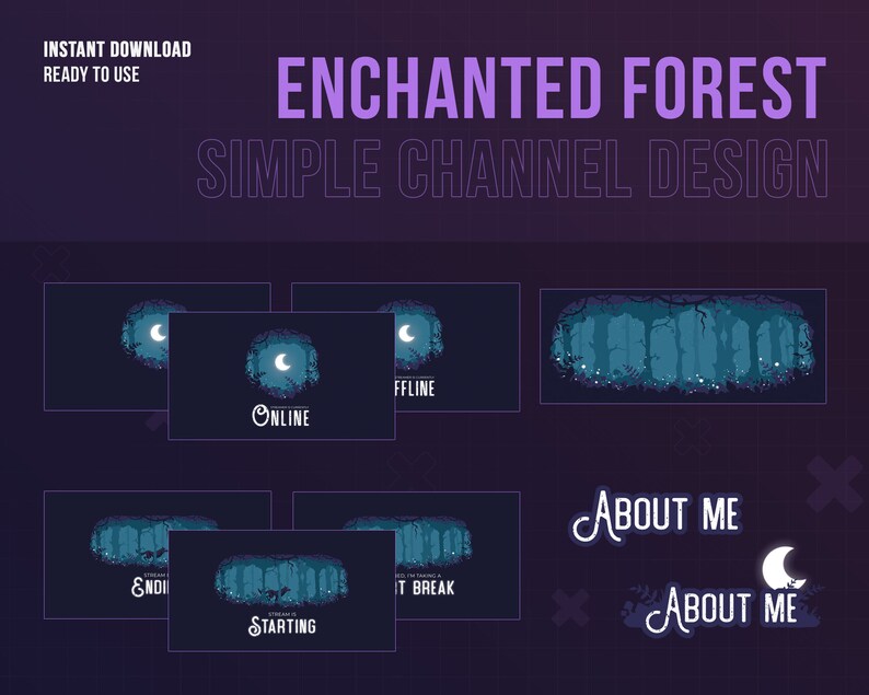 Enchanted Forest Twitch Channel Design Magical Forest Stream - Etsy