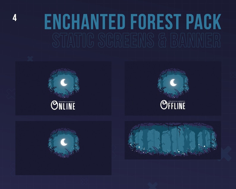 Enchanted Forest Twitch Channel Design | Magical Forest Stream Pack ...