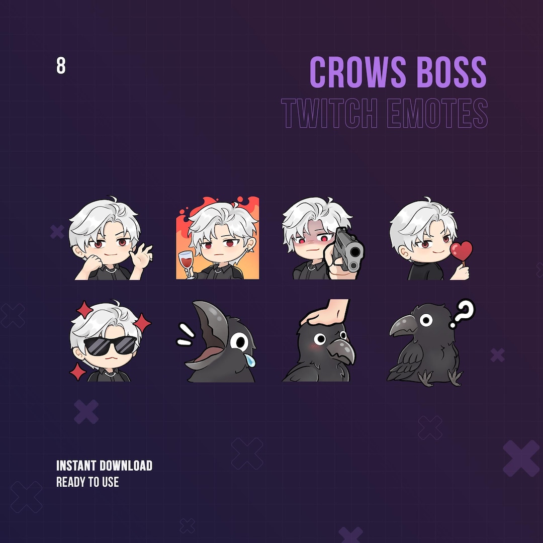 Crows Boss Twitch Emotes | Cute Anime | Love | Deepspace | Stream ...