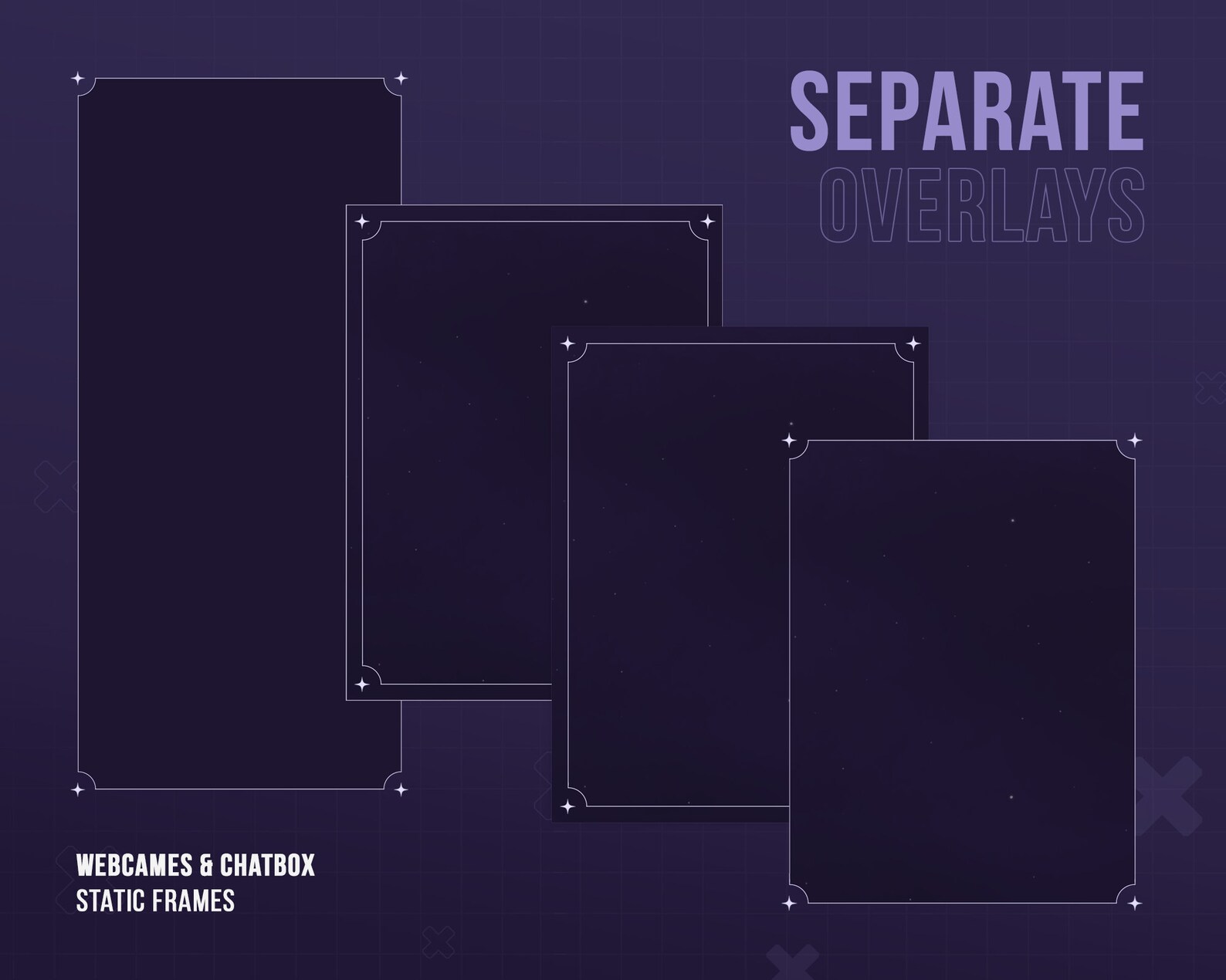 Night Star Stream Pack | Animated Overlays | Starry | Primogem ...