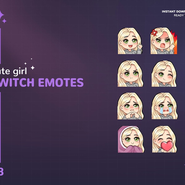 Green Girl Emotes - Etsy