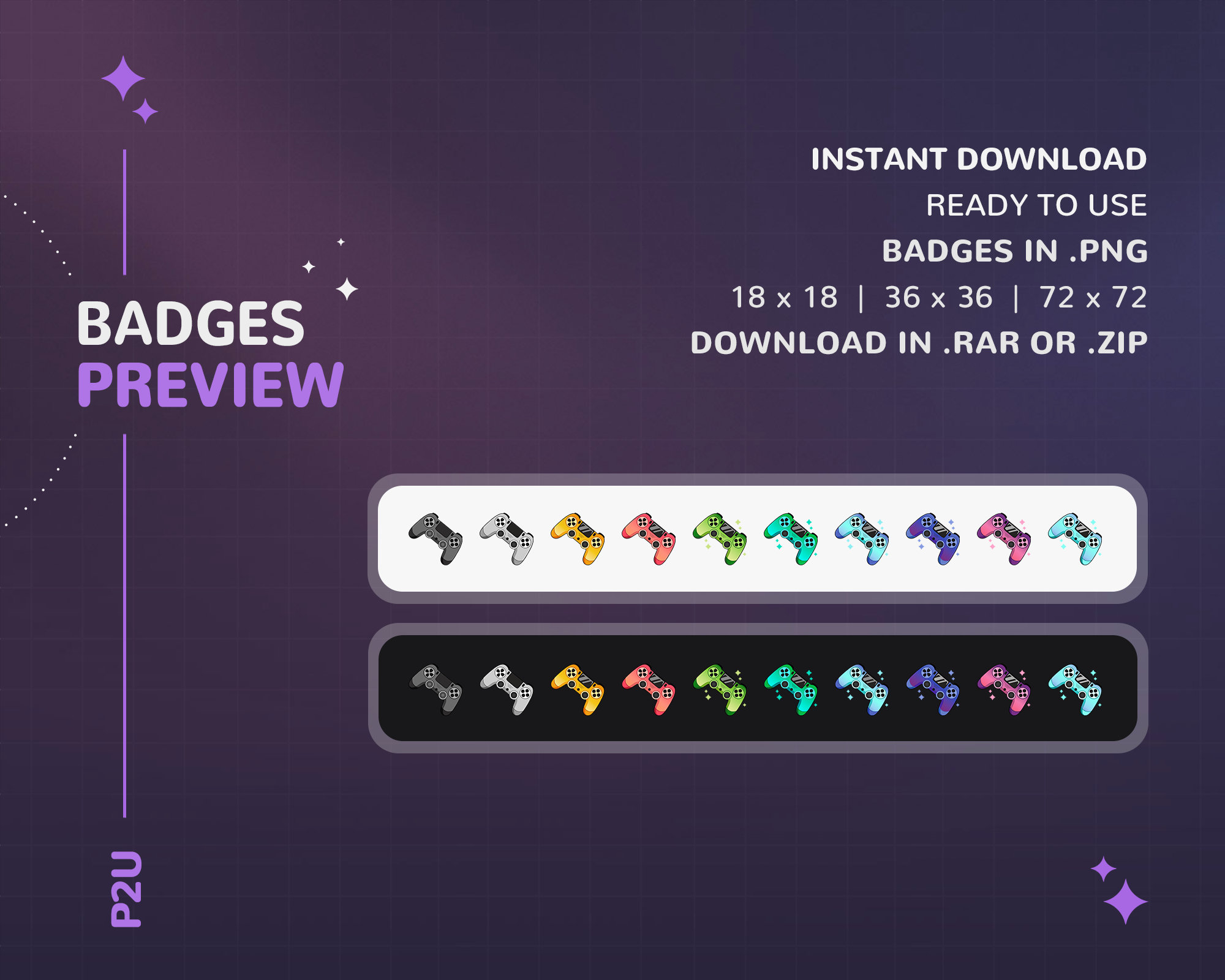 Controller Badges Twitch | Stream Sub & Bit Badges | Gaming Bit Badges ...