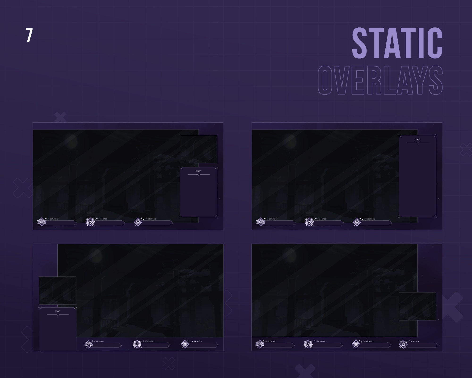 Night Star Stream Pack | Animated Overlays | Starry | Primogem ...