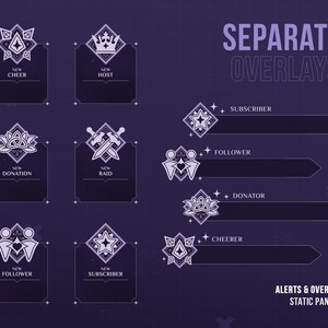 Night Star Stream Pack | Animated Overlays | Starry | Primogem ...