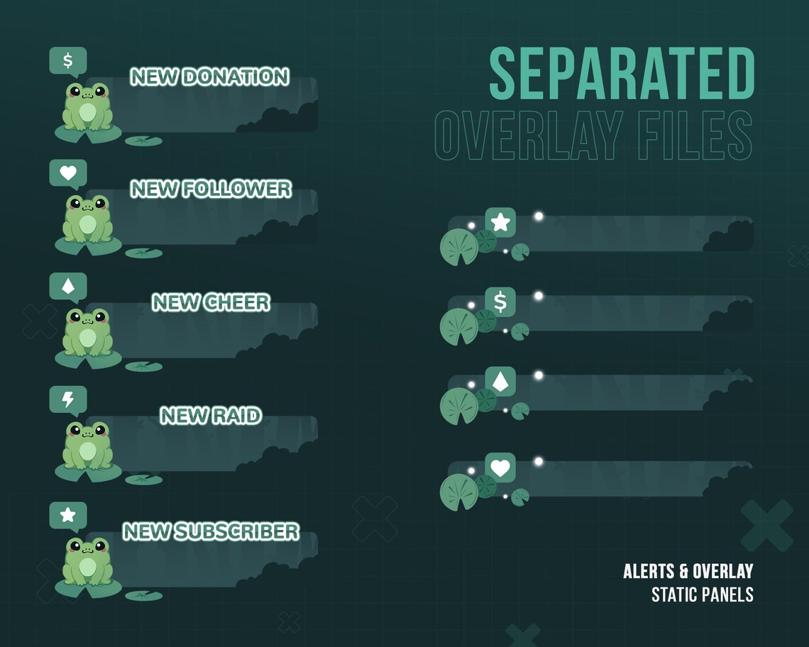 Frog Stream Pack | Animated Stream Overlays | Froggy | Fantasy Forest ...