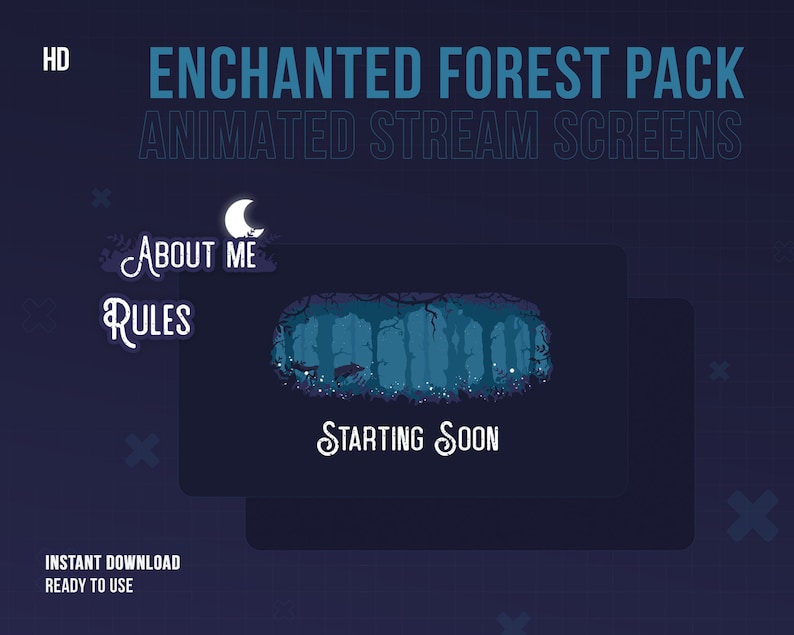 Enchanted Forest Twitch Channel Design | Magical Forest Stream Pack ...