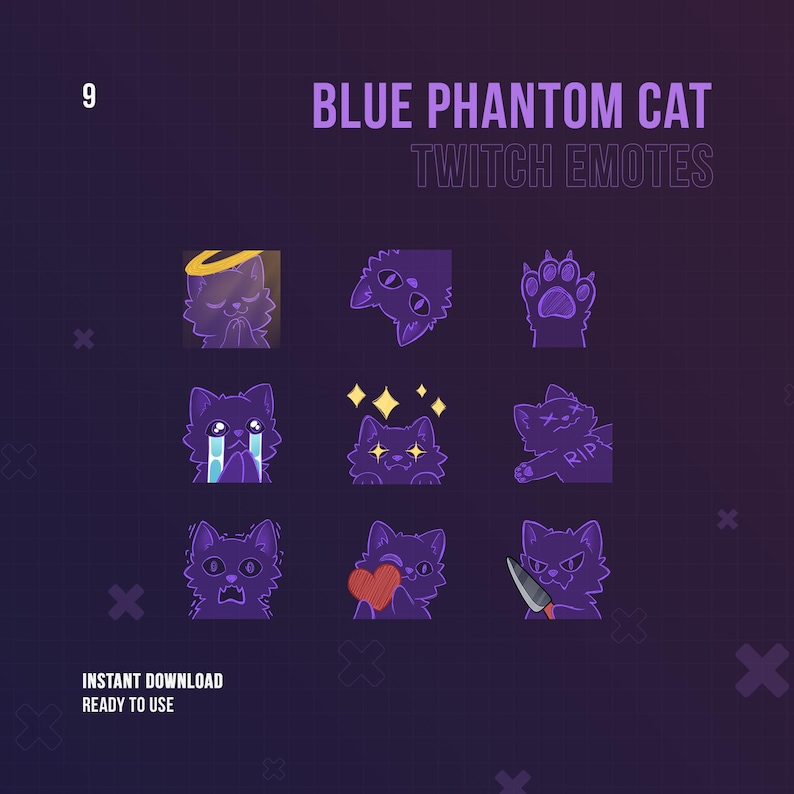 Phantom Cat Twitch Halloween Badges | Subscribers Twitch Badges ...