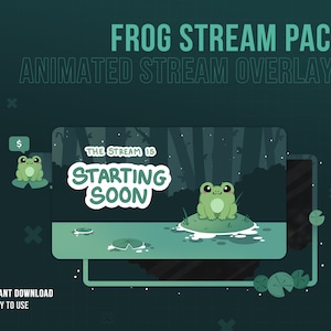 Frog Stream Pack | Animated Stream Overlays | Froggy | Fantasy Forest ...