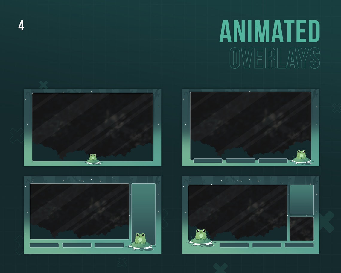 Frog Stream Pack | Animated Stream Overlays | Froggy | Fantasy Forest ...