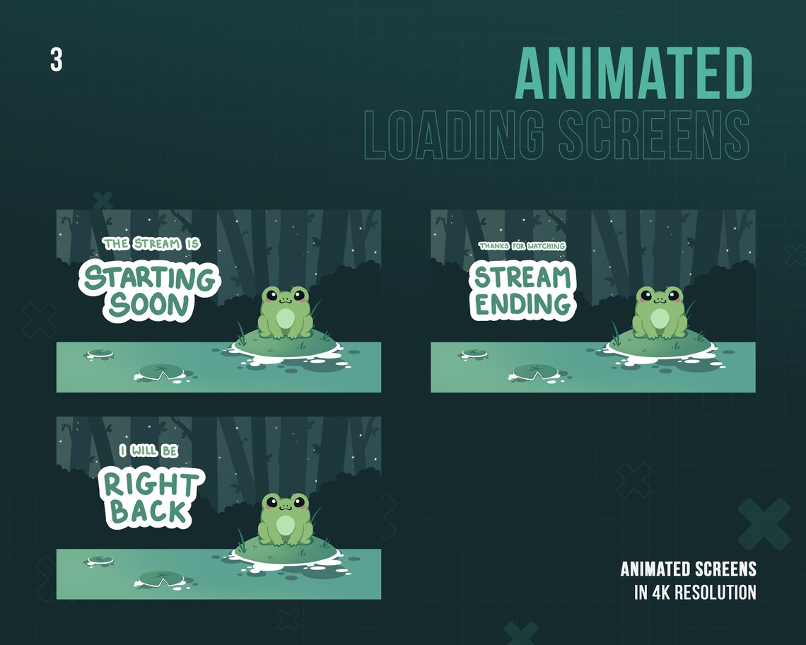 Frog Stream Pack | Animated Stream Overlays | Froggy | Fantasy Forest ...