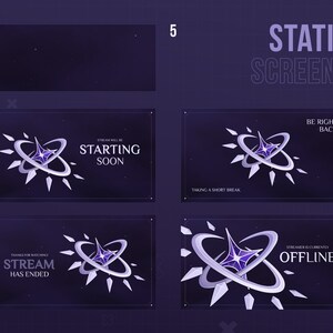 Night Star Stream Pack | Animated Overlays | Starry | Primogem ...