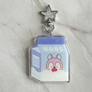 BTS BT21 Milk Carton Acrylic Keychains | Double Sided Keychain | K-pop ...