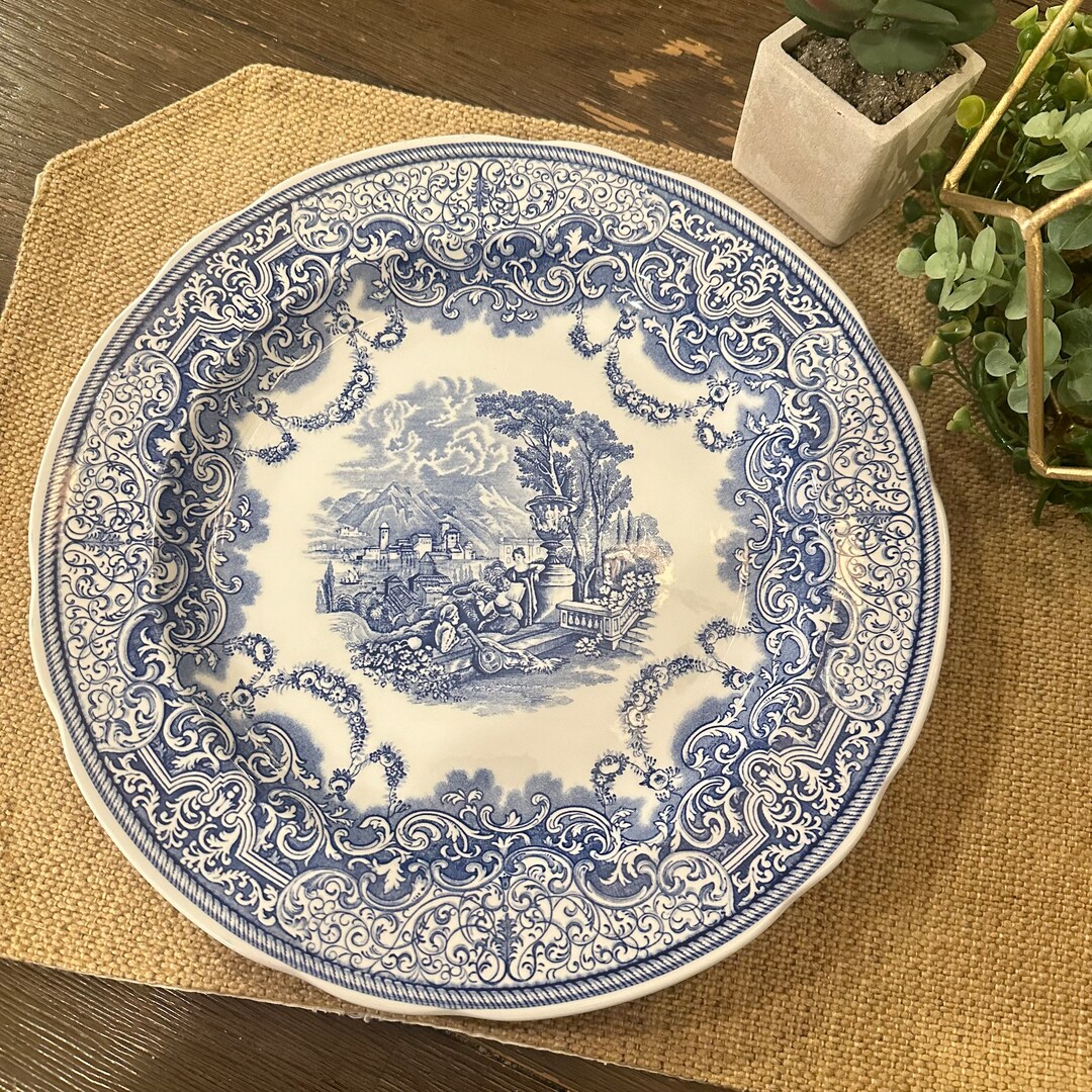 Spode the Blue Room Collection- Continental Views - 10” Porcelain Plate Vintage - Etsy