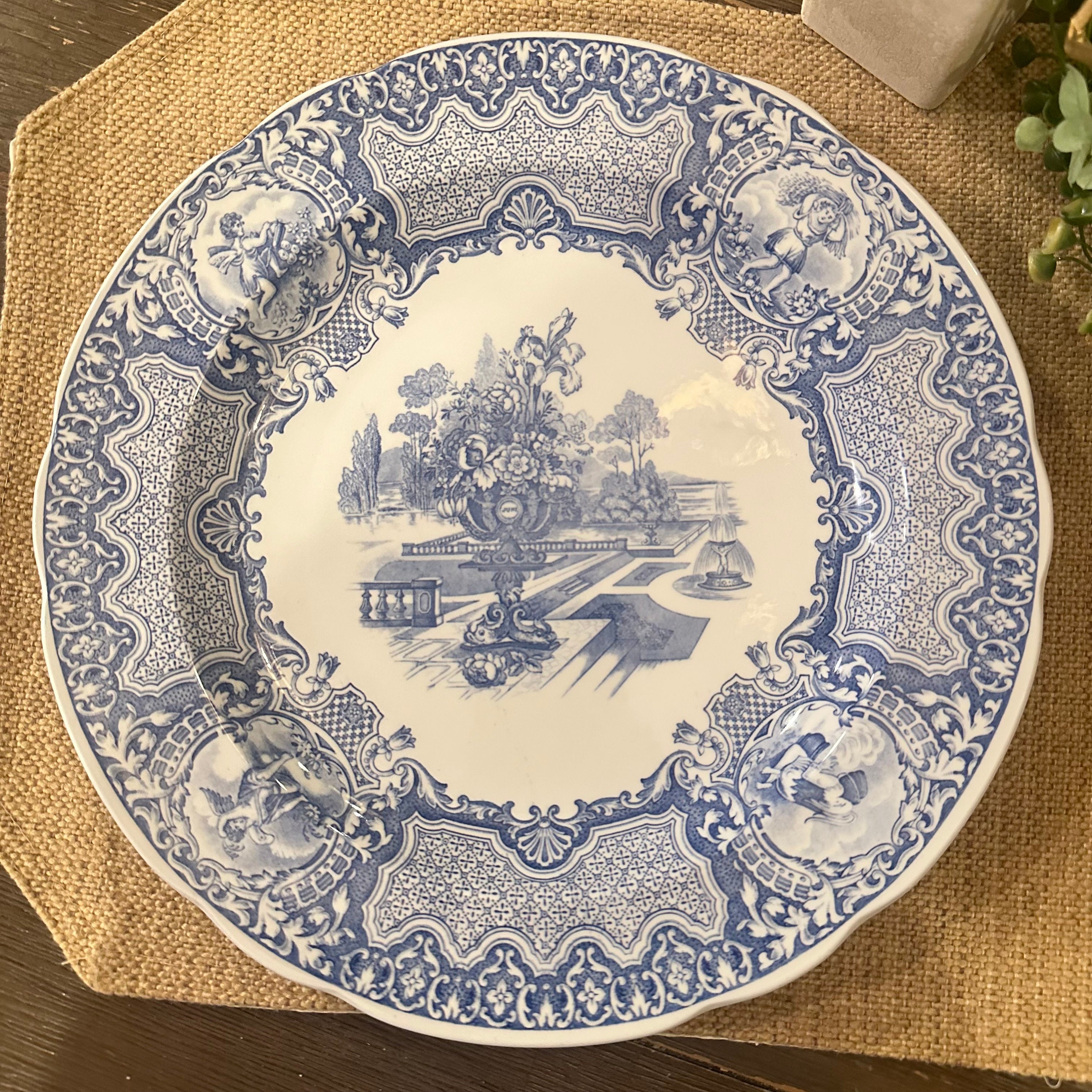 SPODE the Blue Room Collection Plate SEASONS 10.25 Porcelain Vintage - Etsy
