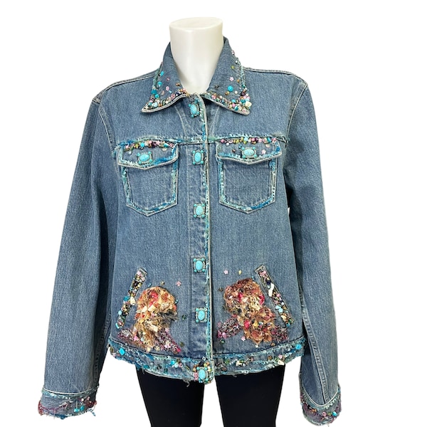 Embellished Denim Jacket - Etsy