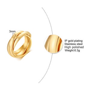 Personalized Triple Interlocked Engagement Ring for Men Women Stainless ...