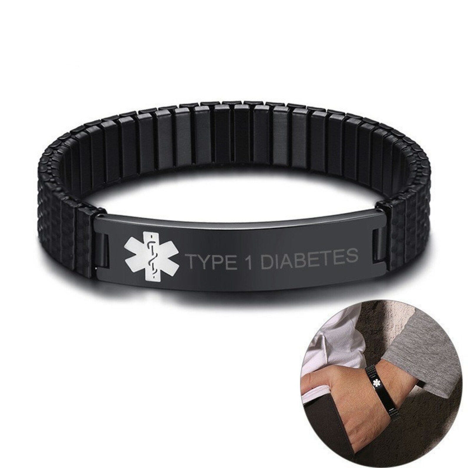 Elastic Medical Alert ID Bracelet for Women Men Emergency - Etsy