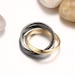 Personalized Triple Interlocked Engagement Ring for Men Women Stainless ...
