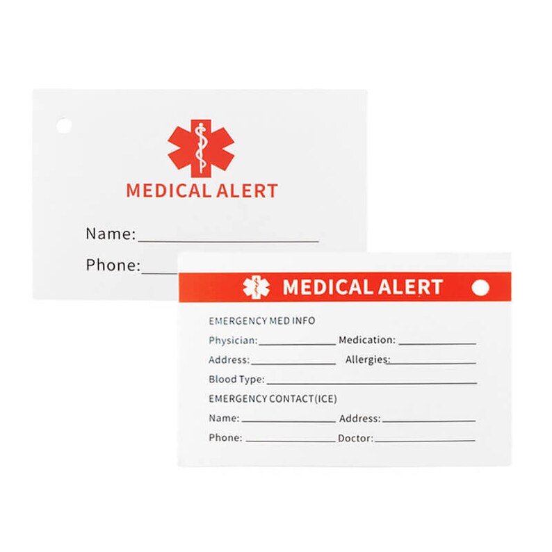 Personalized Black Medical Alert ID Pendant Stainless Steel - Etsy