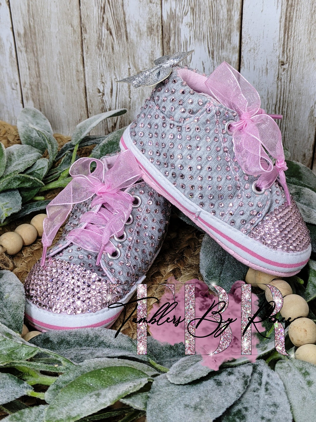 Baby Rhinestone Shoes Ready to Ship 6-12 Month Size Perfect Baby Shower ...