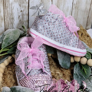 Baby Rhinestone Shoes Ready to Ship 6-12 Month Size Perfect Baby Shower ...