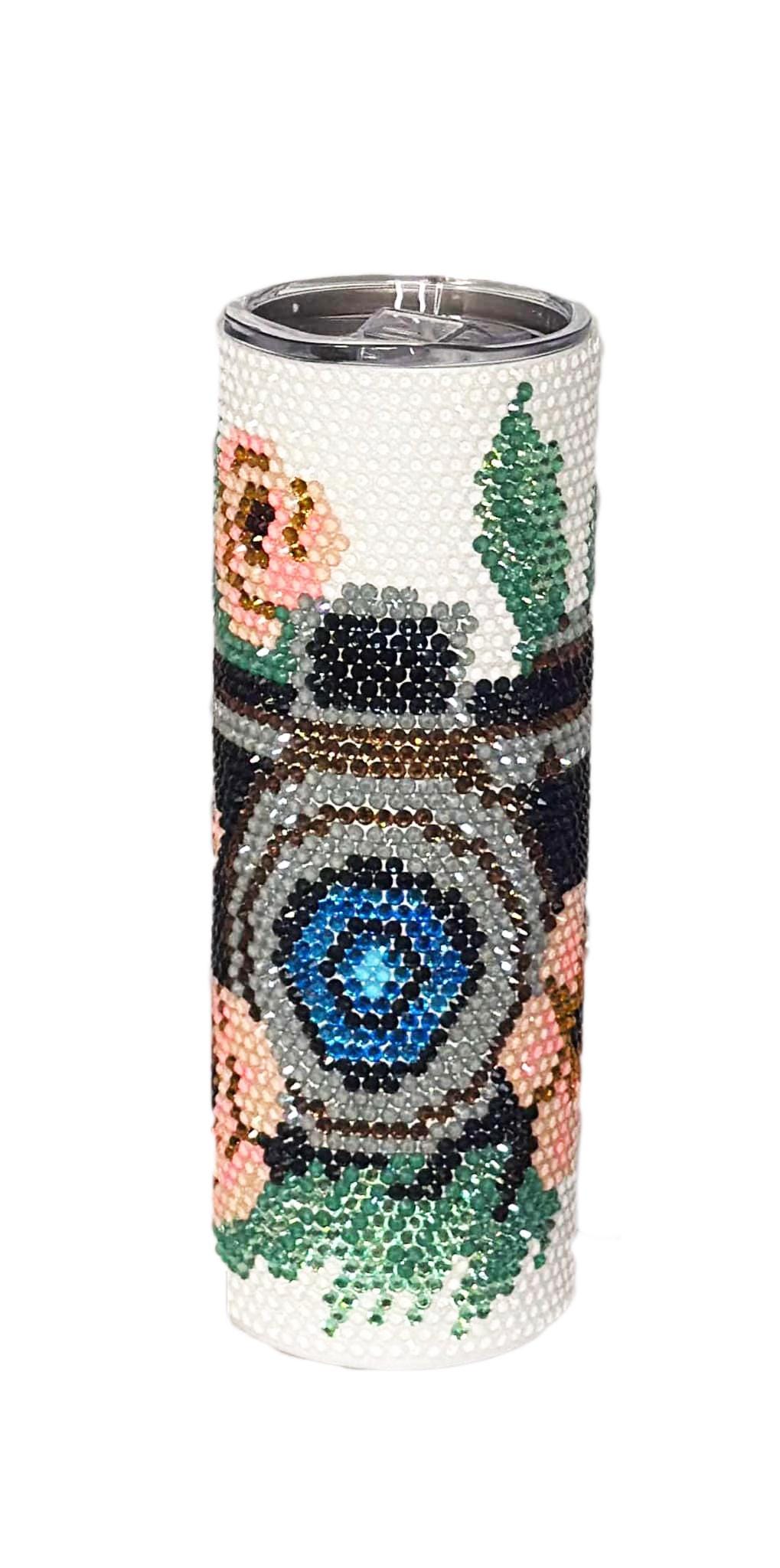 Floral Vintage Camera Rhinestone Template 20 Oz. Skinny Straight Ss16 ...