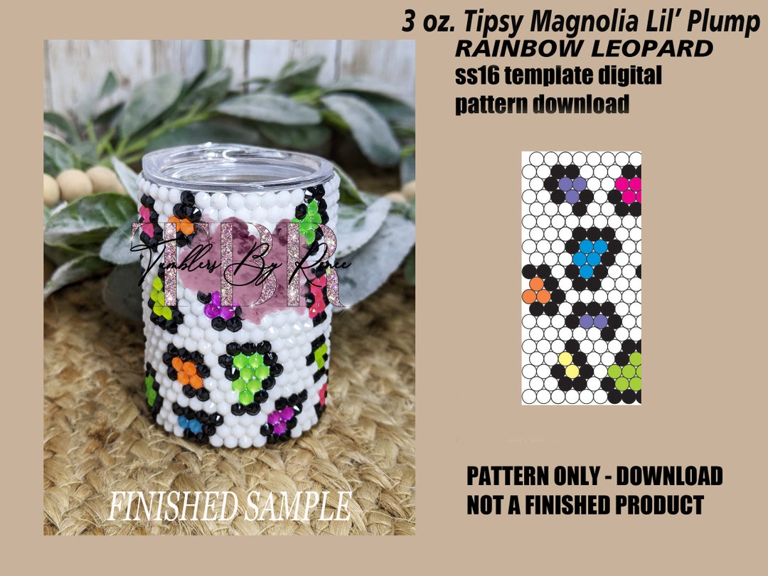 3 Oz Tipsy Magnolia Lil' Plump Rhinestone Template Using Ss16 Stones ...