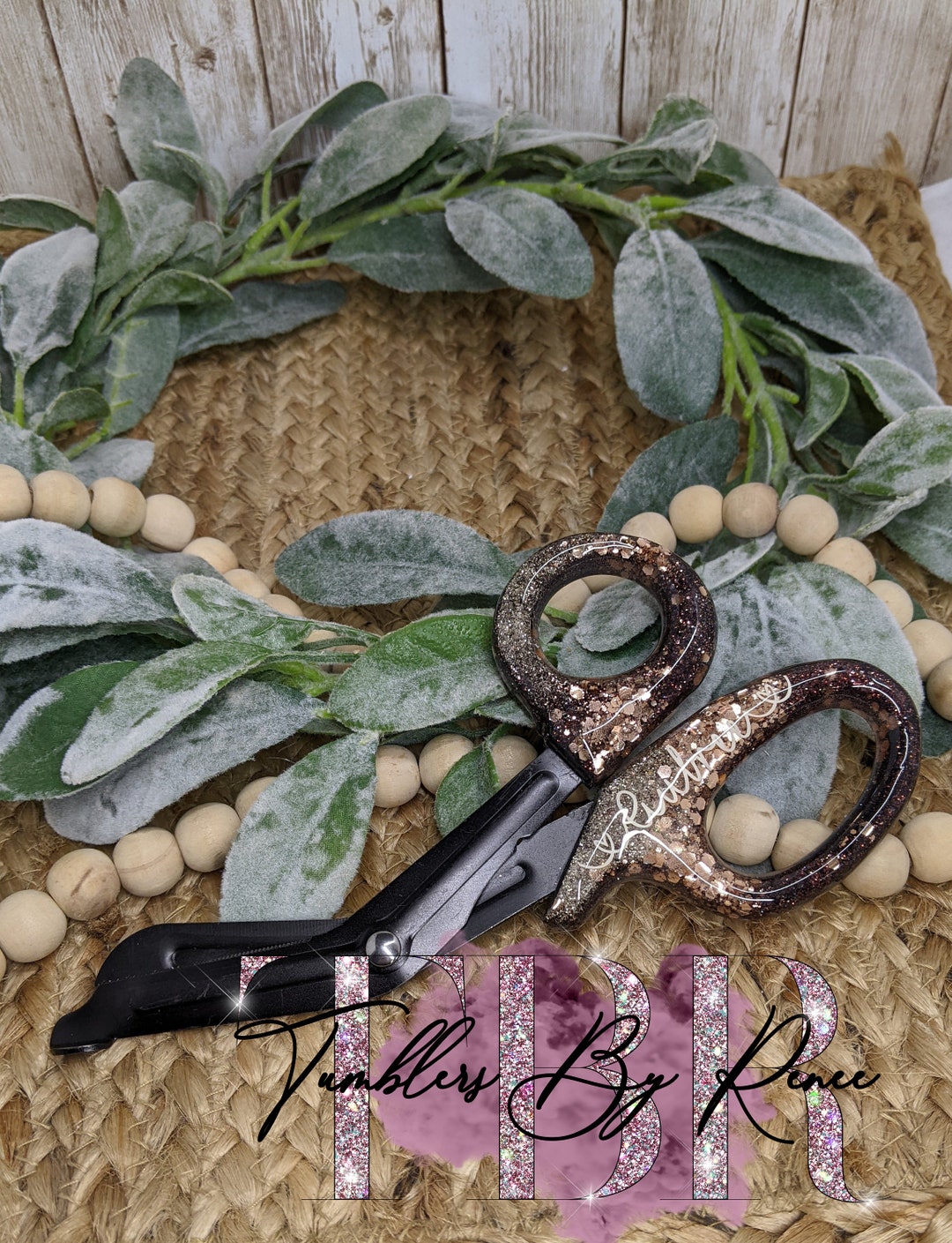 Medical Surgery Scissors Brown Gold Coffee Swirl Color Design ...