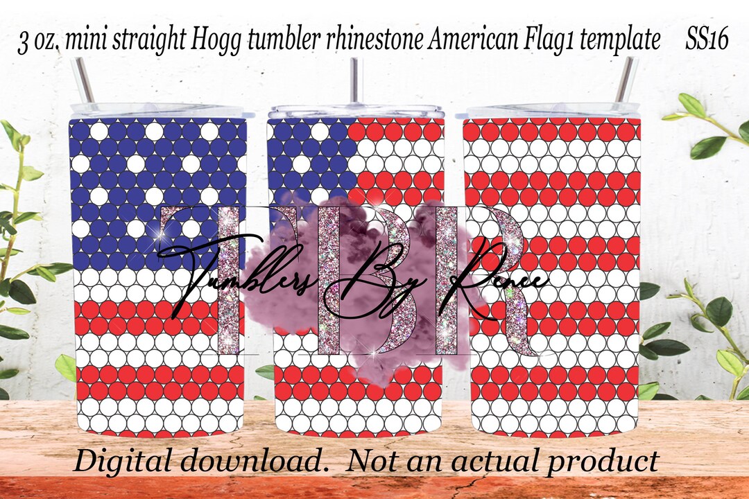 American Flag 1 3 Oz Rhinestone Template Using Ss16 Stones for the 3 Oz ...