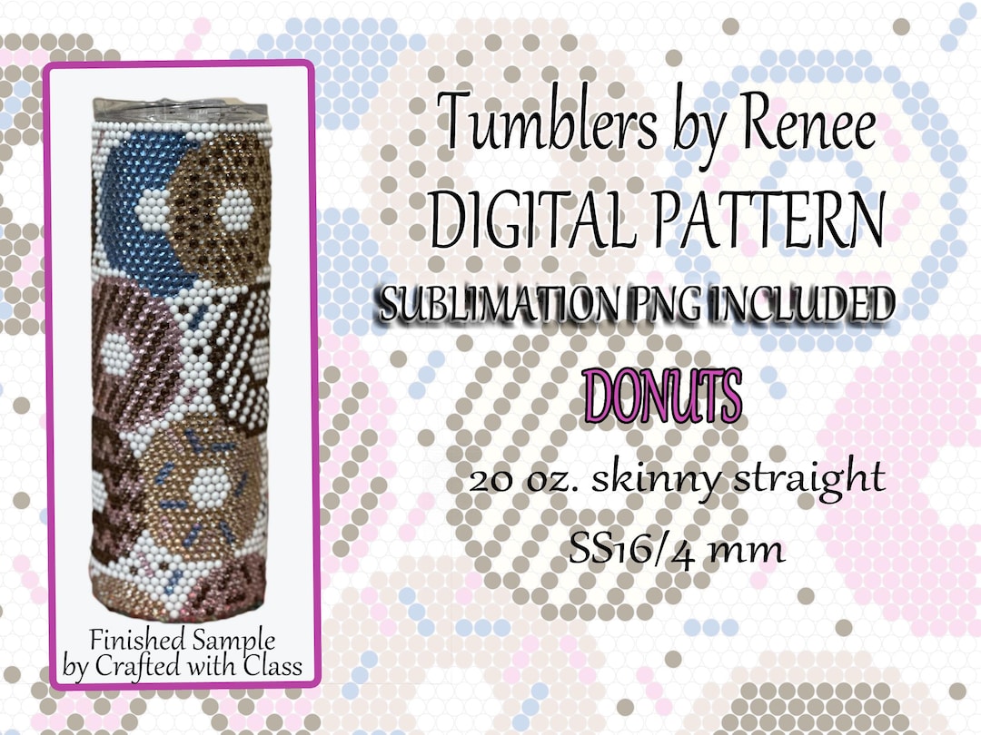 Donuts Template 20 Oz. Skinny Straight Ss16 Stones Pattern Digital ...
