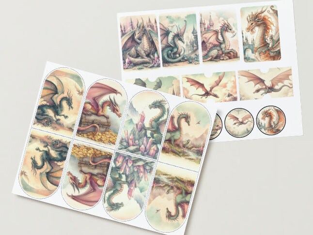 Mythic Dragons Junk Journal Digital Kit 35 Pages Photo Album Images ...