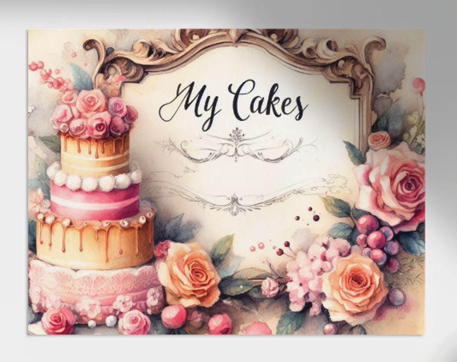 My Cakes Recipe Junk Journal Digital Kit 30 Pages Photo Album Images ...
