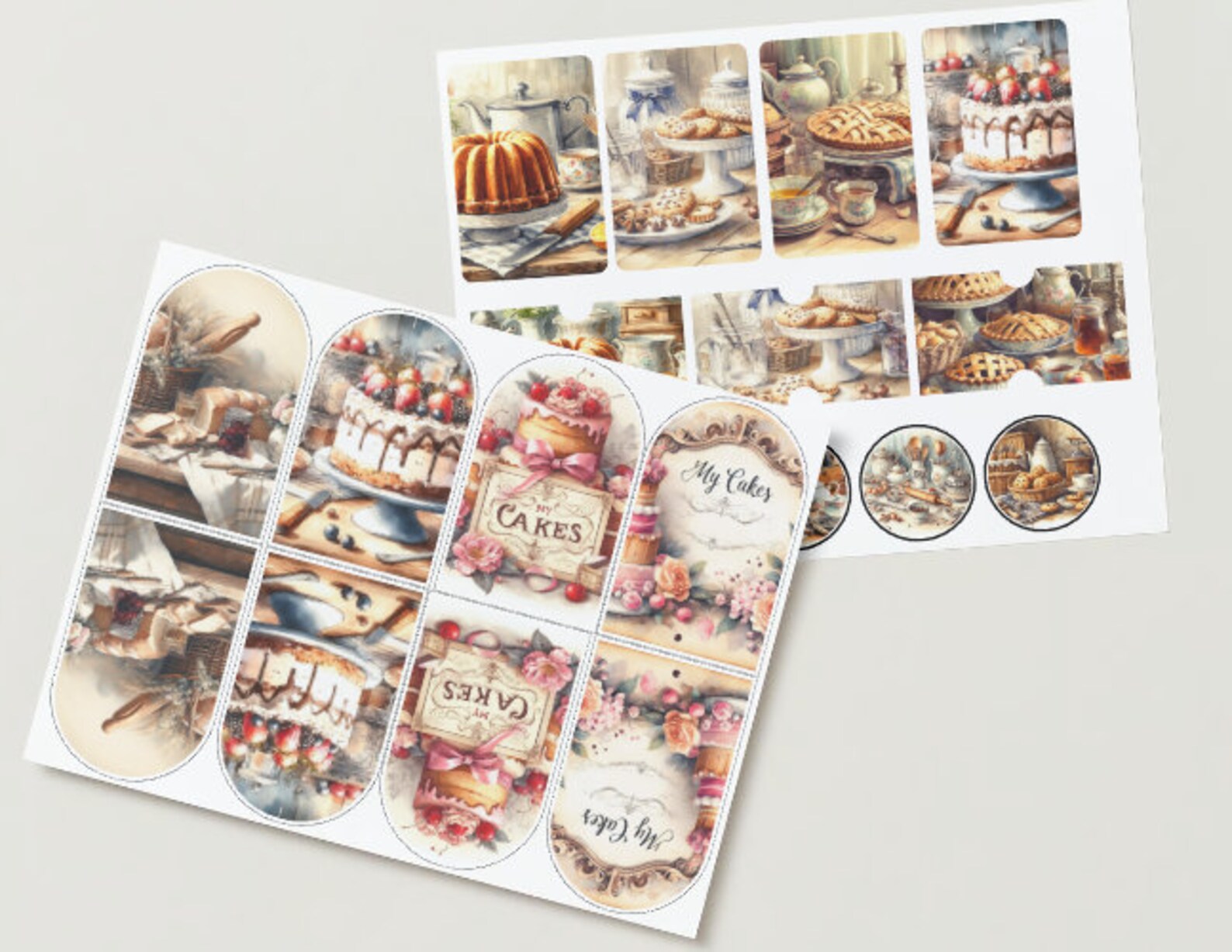 My Cakes Recipe Junk Journal Digital Kit 30 Pages Photo Album Images ...