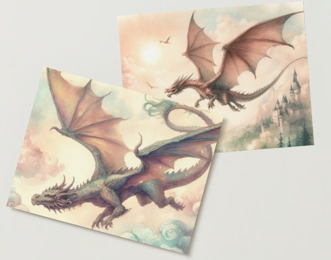 Mythic Dragons Junk Journal Digital Kit 35 Pages Photo Album Images ...