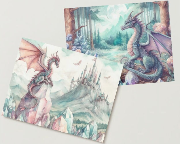 Mythic Dragons Junk Journal Digital Kit 35 Pages Photo Album Images ...