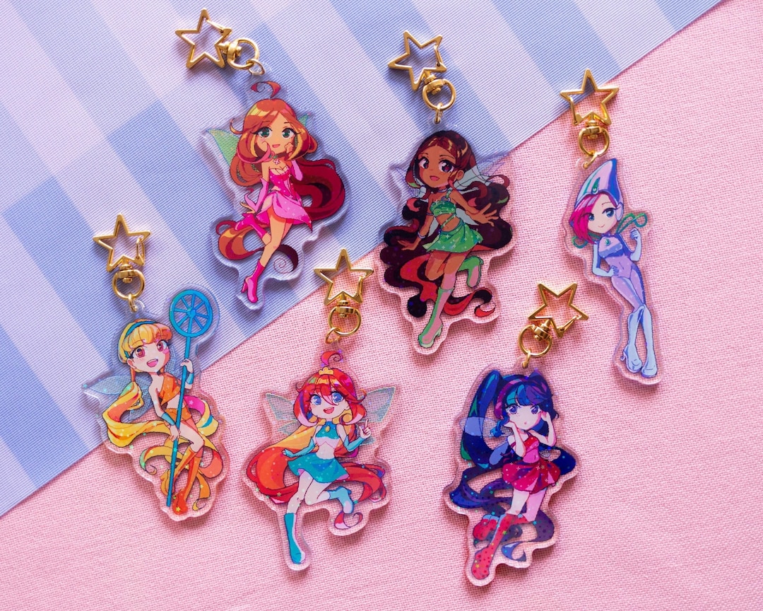 Winx Club Acrylic Charms / Keychains ~ Pixel Art / 3.5''/9cm - Etsy
