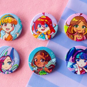 Winx Club Inspired Buttons ~ Pixel Art - Etsy