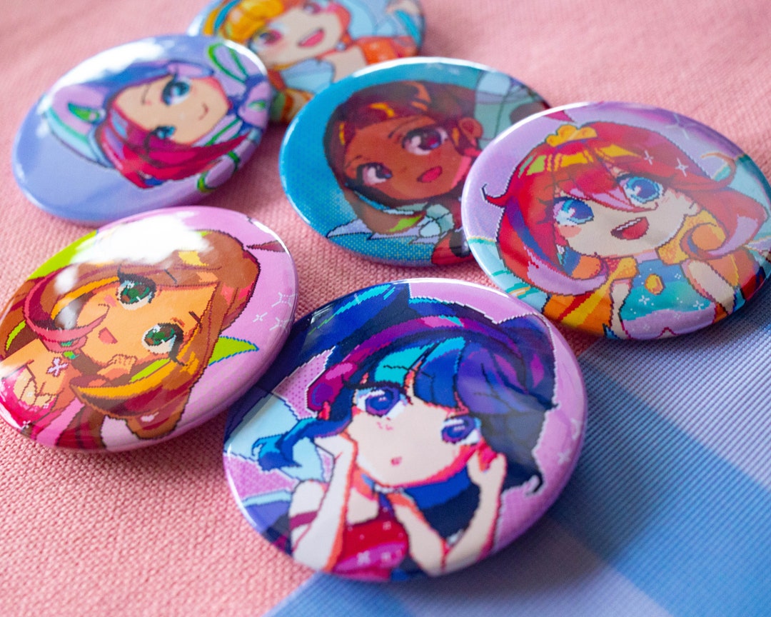 Winx Club Inspired Buttons ~ Pixel Art - Etsy