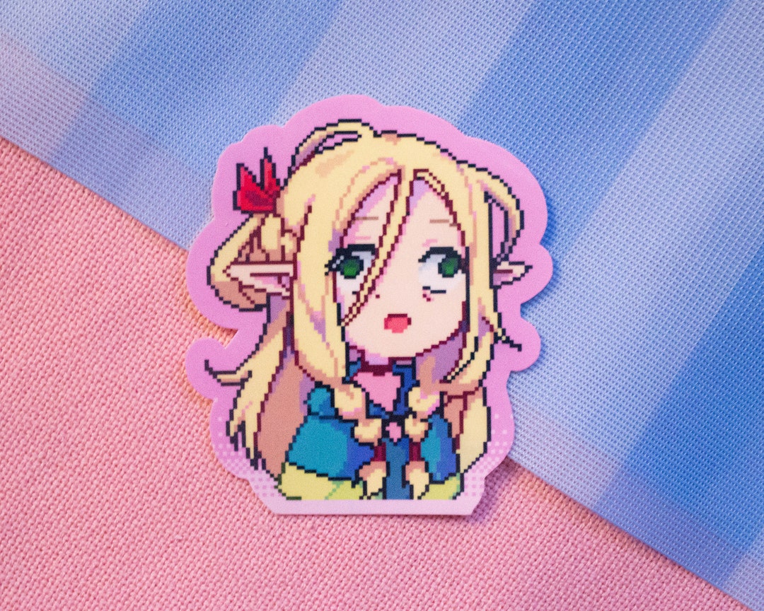 Dungeon Meshi Marcille Sticker / Button ~ Delicious in Dungeon Pixel ...