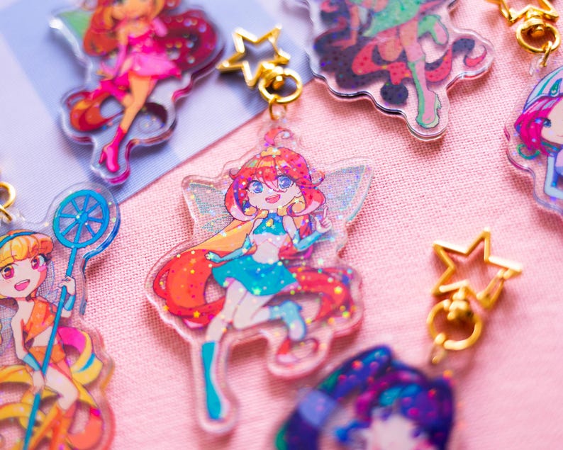 Winx Club Acrylic Charms / Keychains ~ Pixel Art / 3.5''/9cm - Etsy