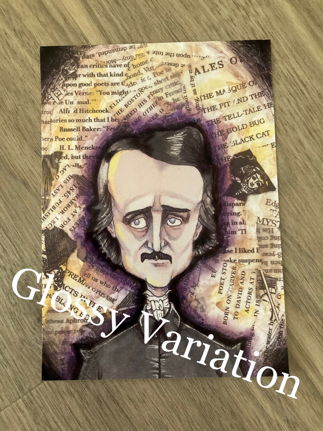 5”x7” Edgar Allan Poe Art Print - Etsy