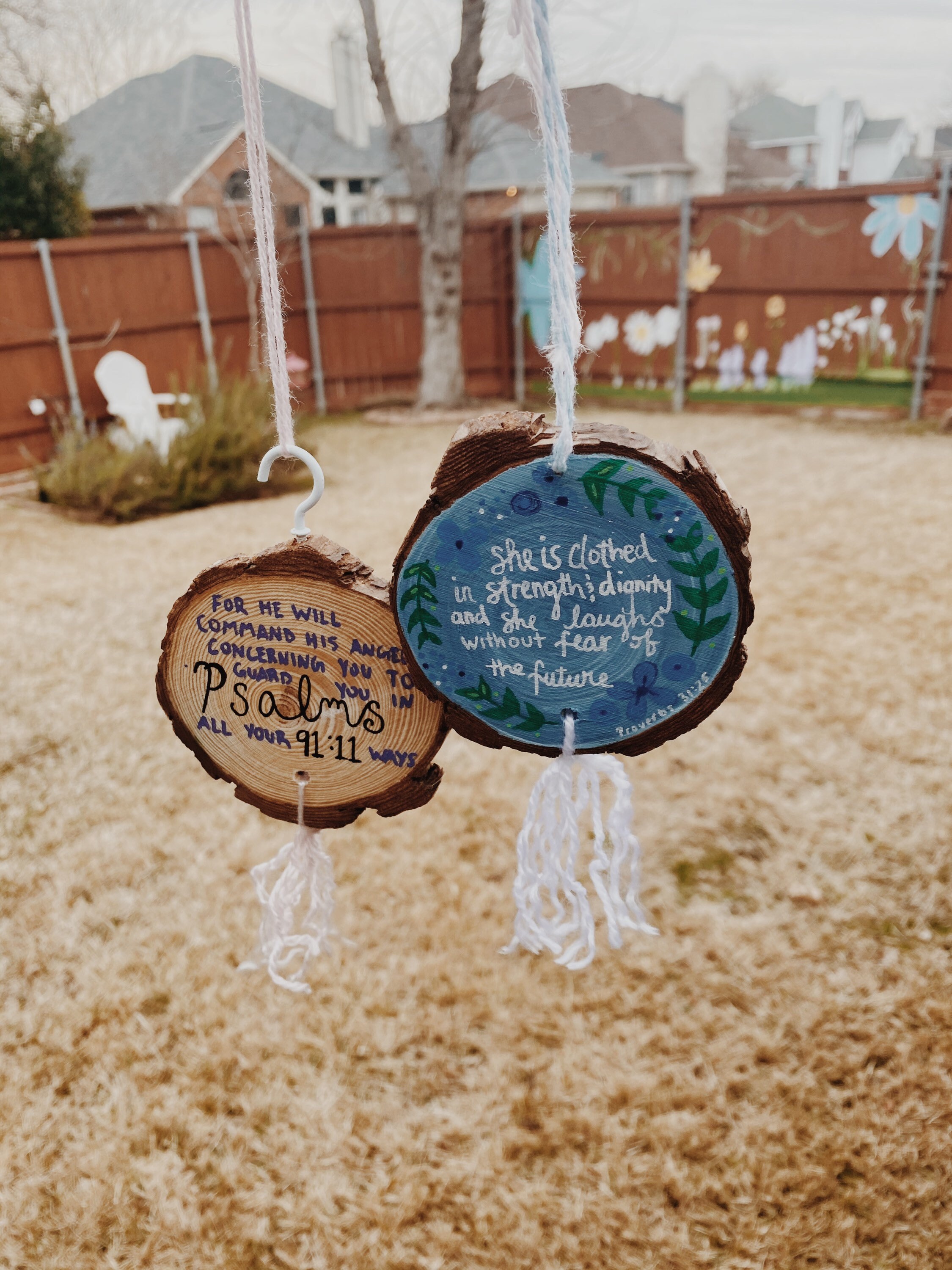 Rear-view Mirror Hanging Wood Charm - Etsy UK