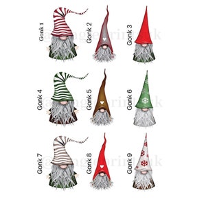 Personalised Family Christmas Print Gonk Scandinavian Gnome - Etsy UK
