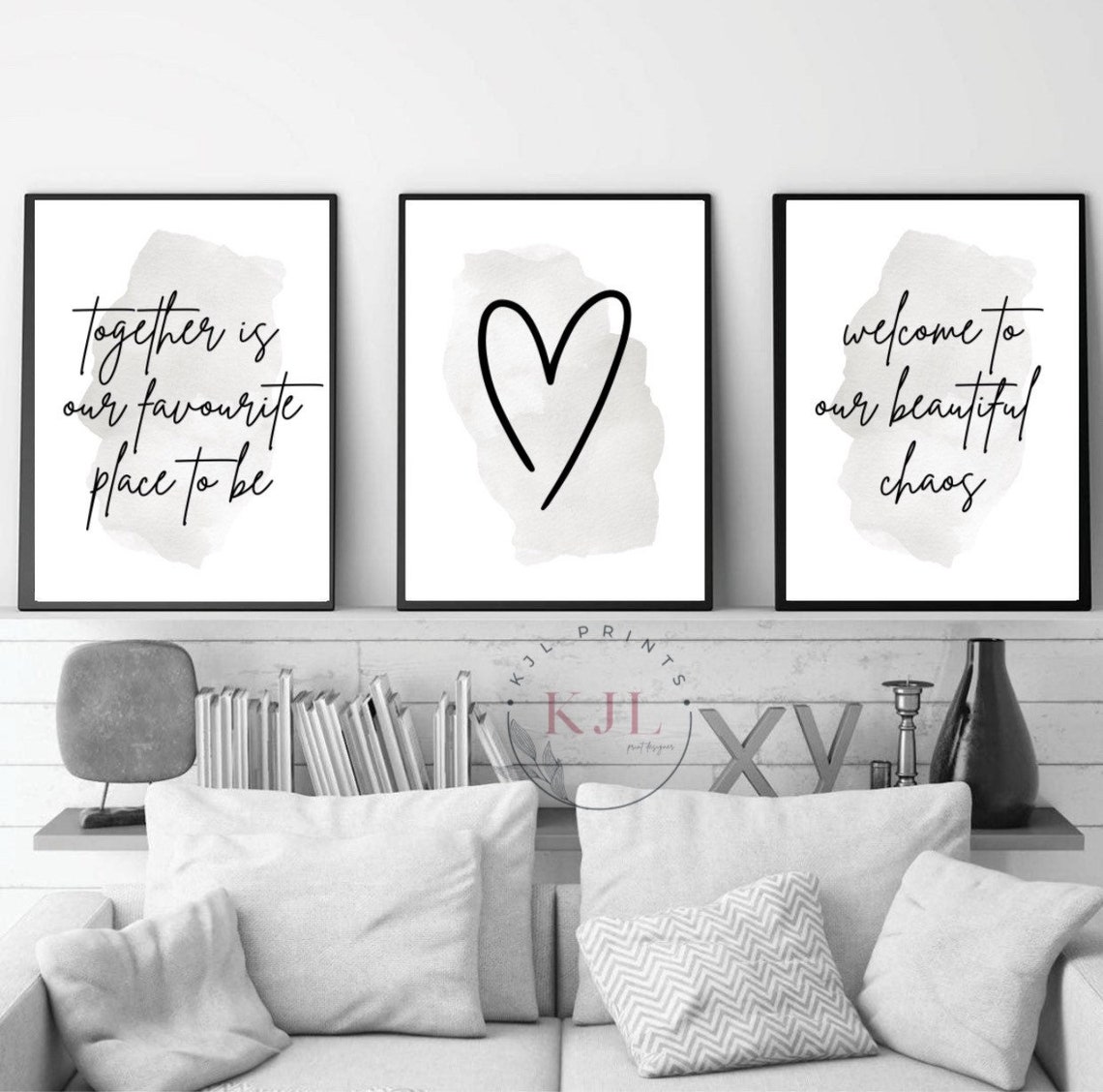 Set of 3 Wall Prints Home Decor Room Prints Grey Prints - Etsy