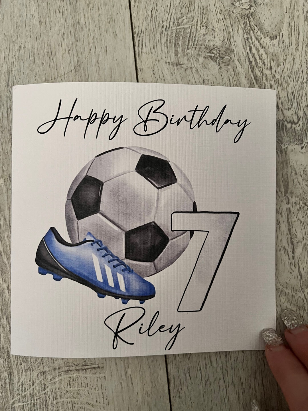 Personalised Football Card, Birthday Card, Any Age , Football Birthday ...