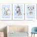 Safari Animals Nursery Prints: Blue Baby Boy Decor (set of 3) - Etsy