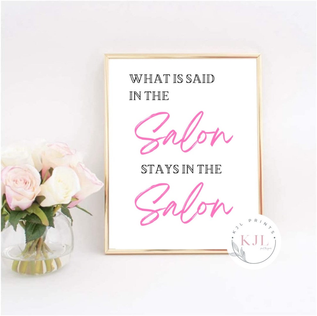 Salon Rules Print: Beauty Room Decor - Etsy