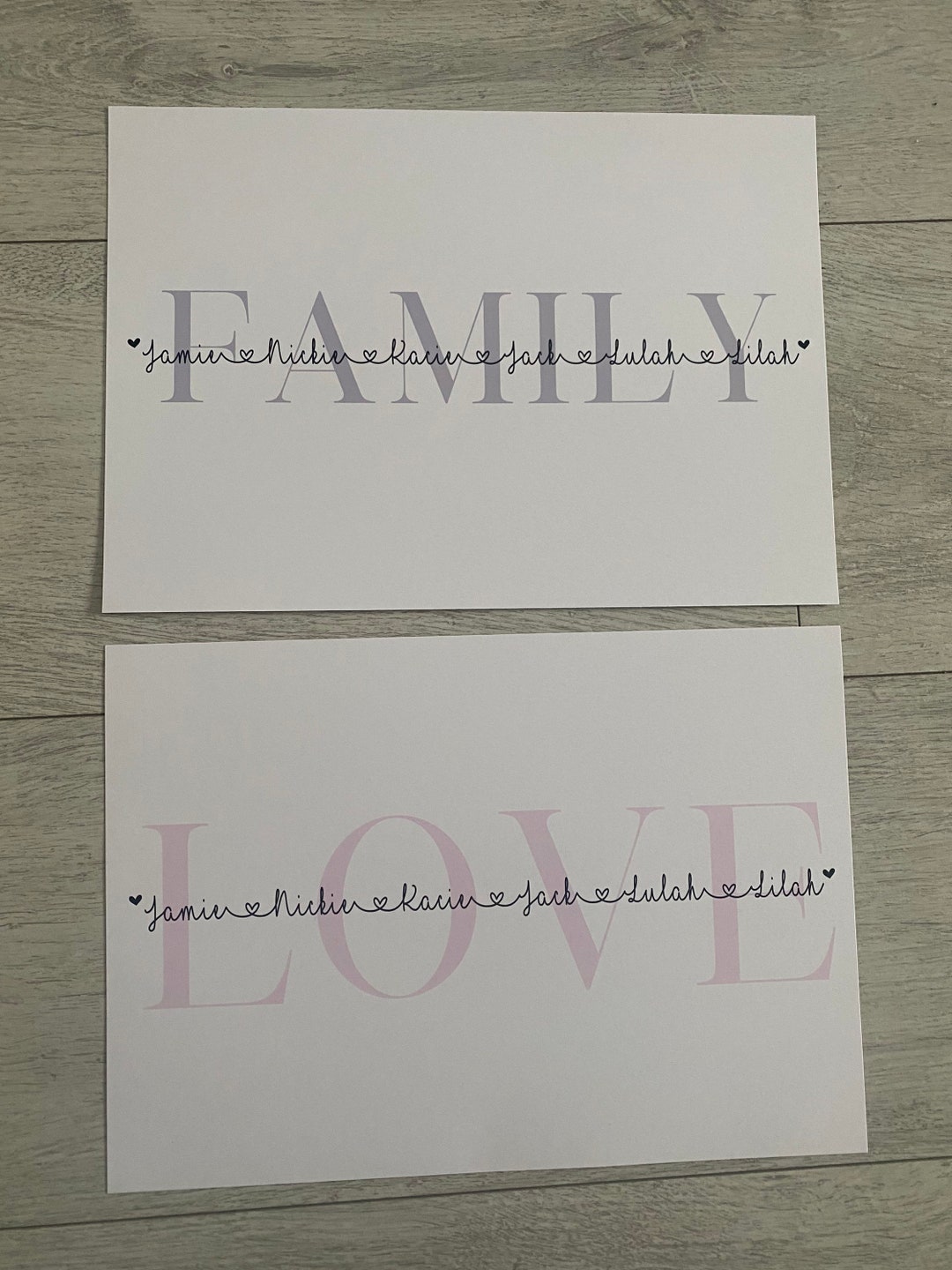 Personalized Family Names Print: Custom Love Art - Etsy